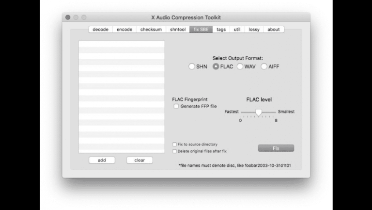 Convert FLAC and SHN Files with the X Audio Compression Toolkit (xACT ...